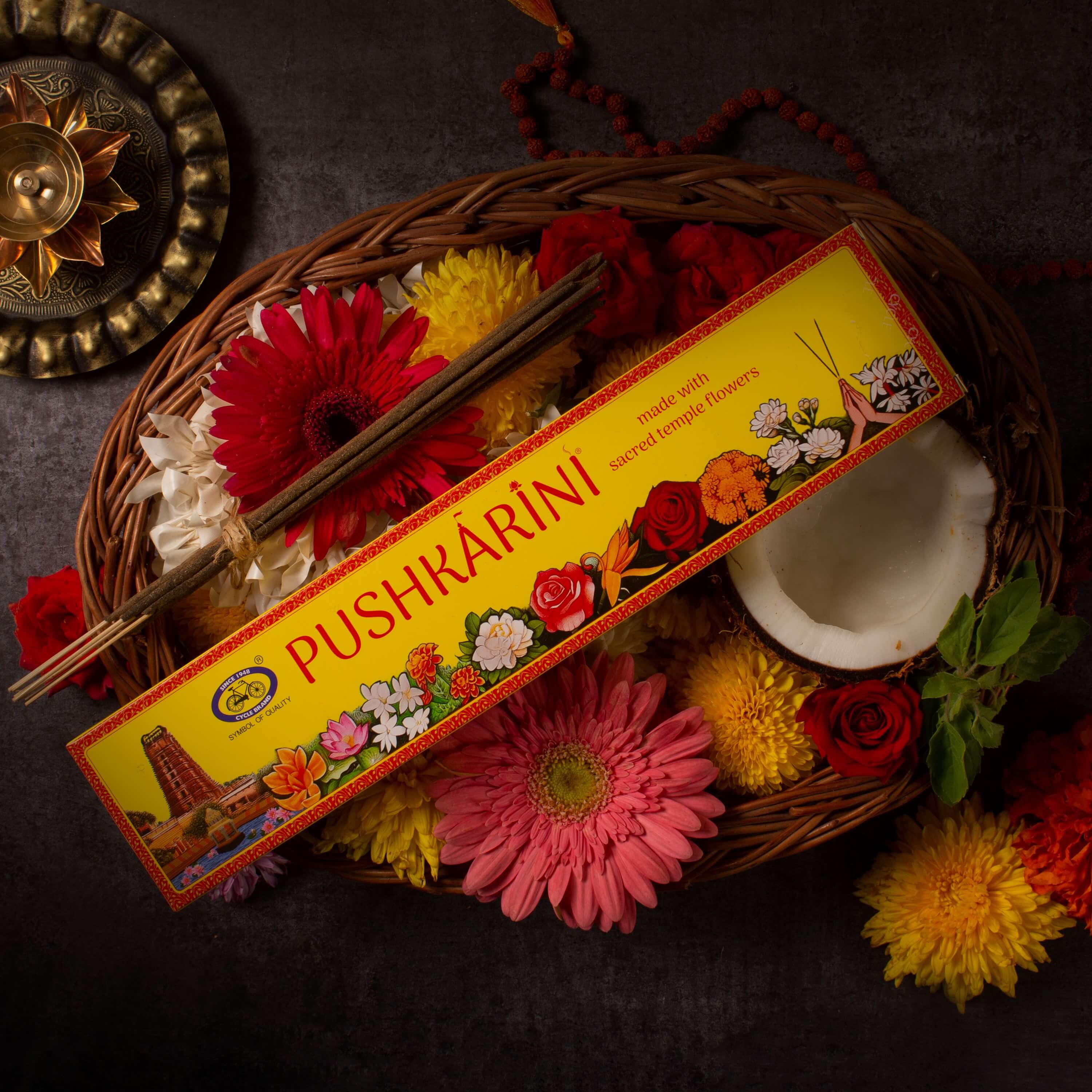 Pushkarini Dhoop Bathi - Made from Sacred Temple Flowers - Buy Incense ...